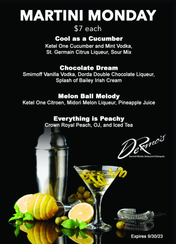 Martini Monday at DeRomo’s Restaurant | DeRomo’s Gourmet Market ...
