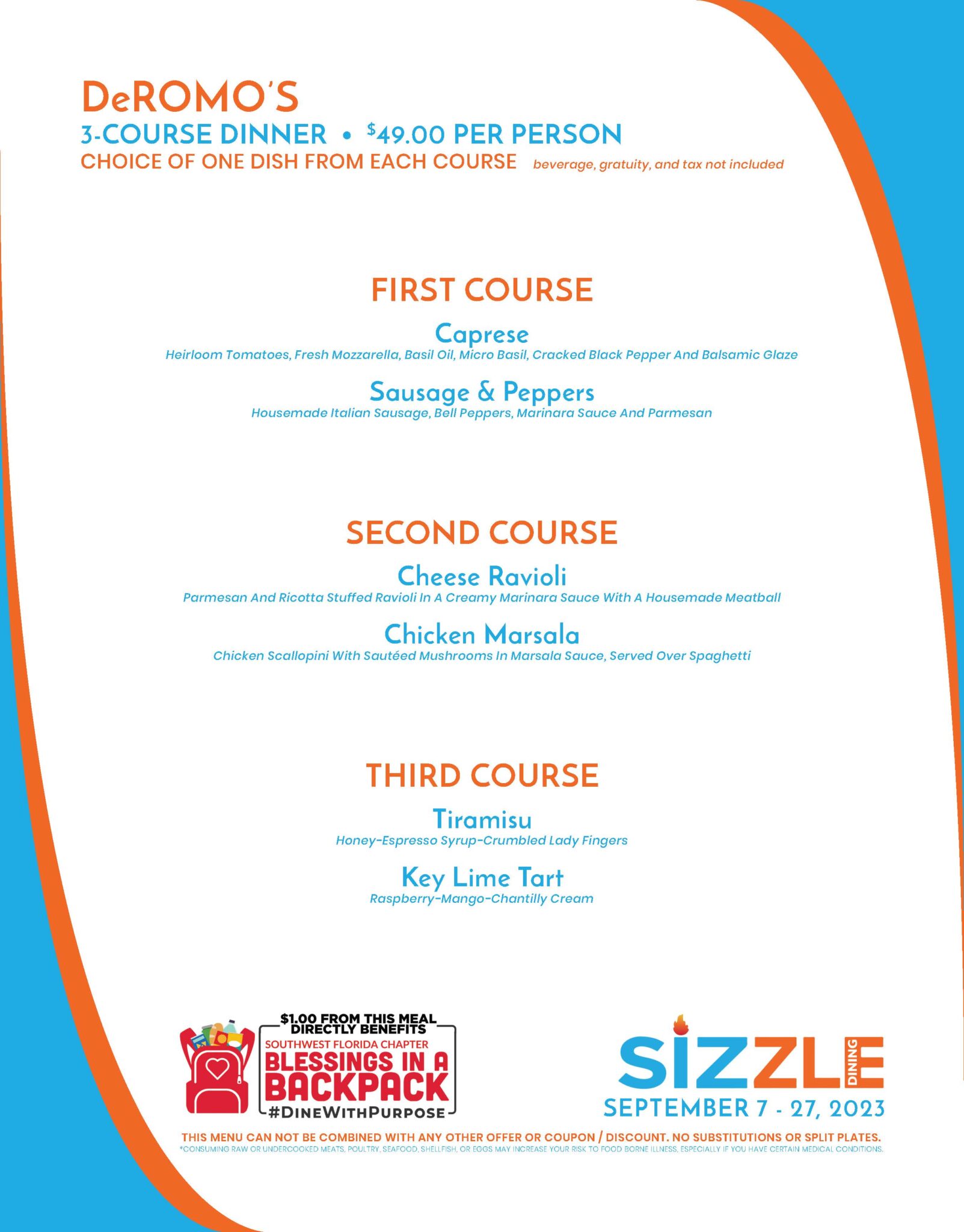 Sizzle Restaurant Week at DeRomo's Restaurant | DeRomo’s Gourmet Market ...